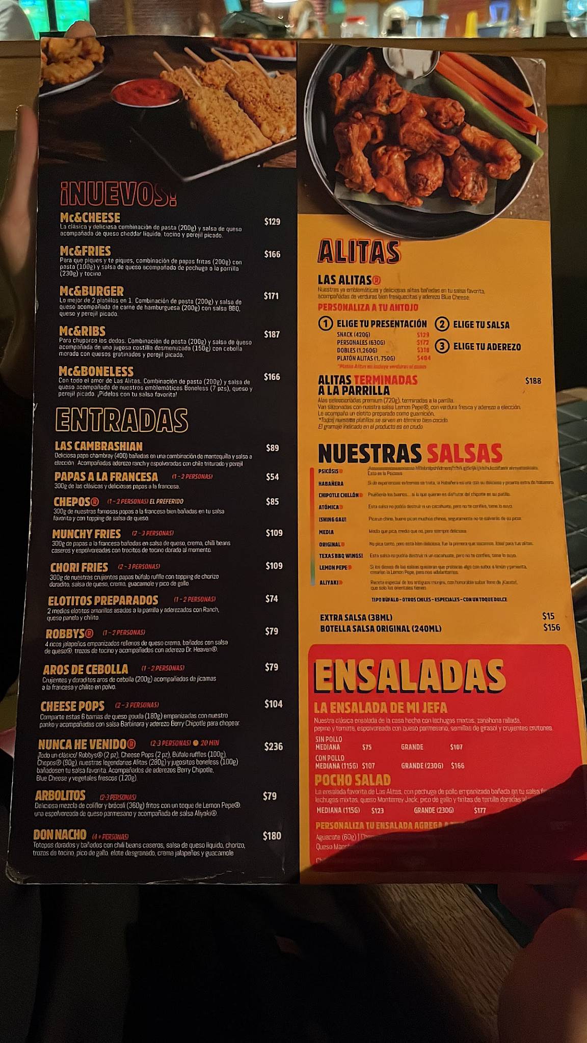 Carta del restaurante Las Alitas - Ciudad Juarez Las Torres, Ciudad ...