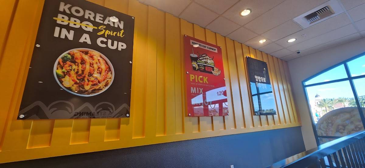 Menu at Cupbop - Korean BBQ in a Cup, Las Vegas