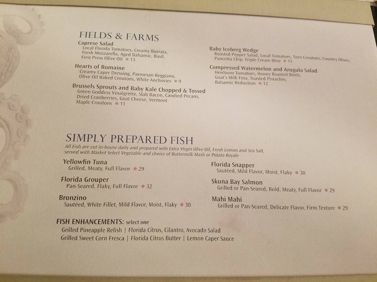 Menu at Latitudes Restaurant, Highland Beach, S Ocean Blvd