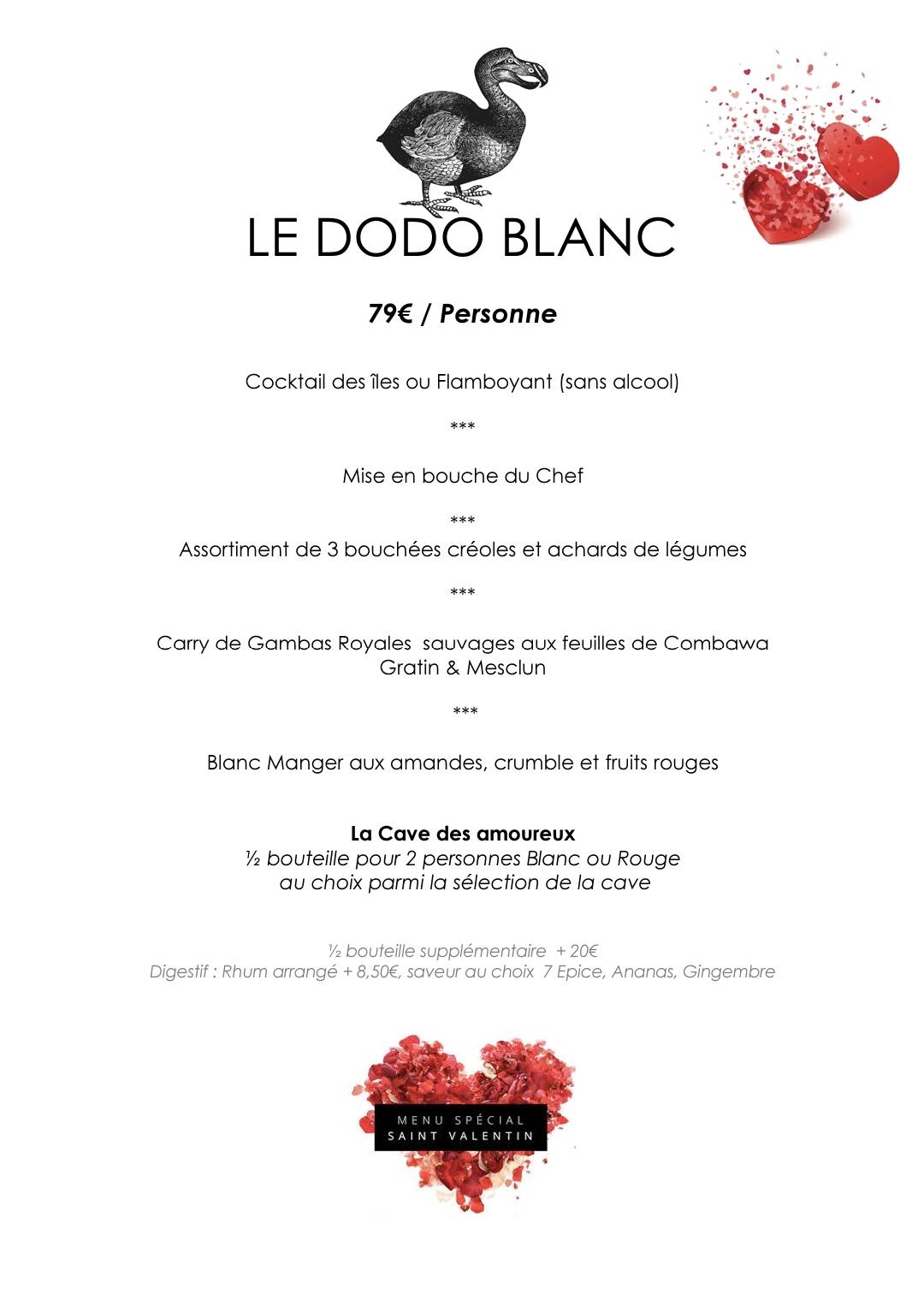 Menu at Le Dodo Blanc Avignon (Les Angles) restaurant, Les Angles