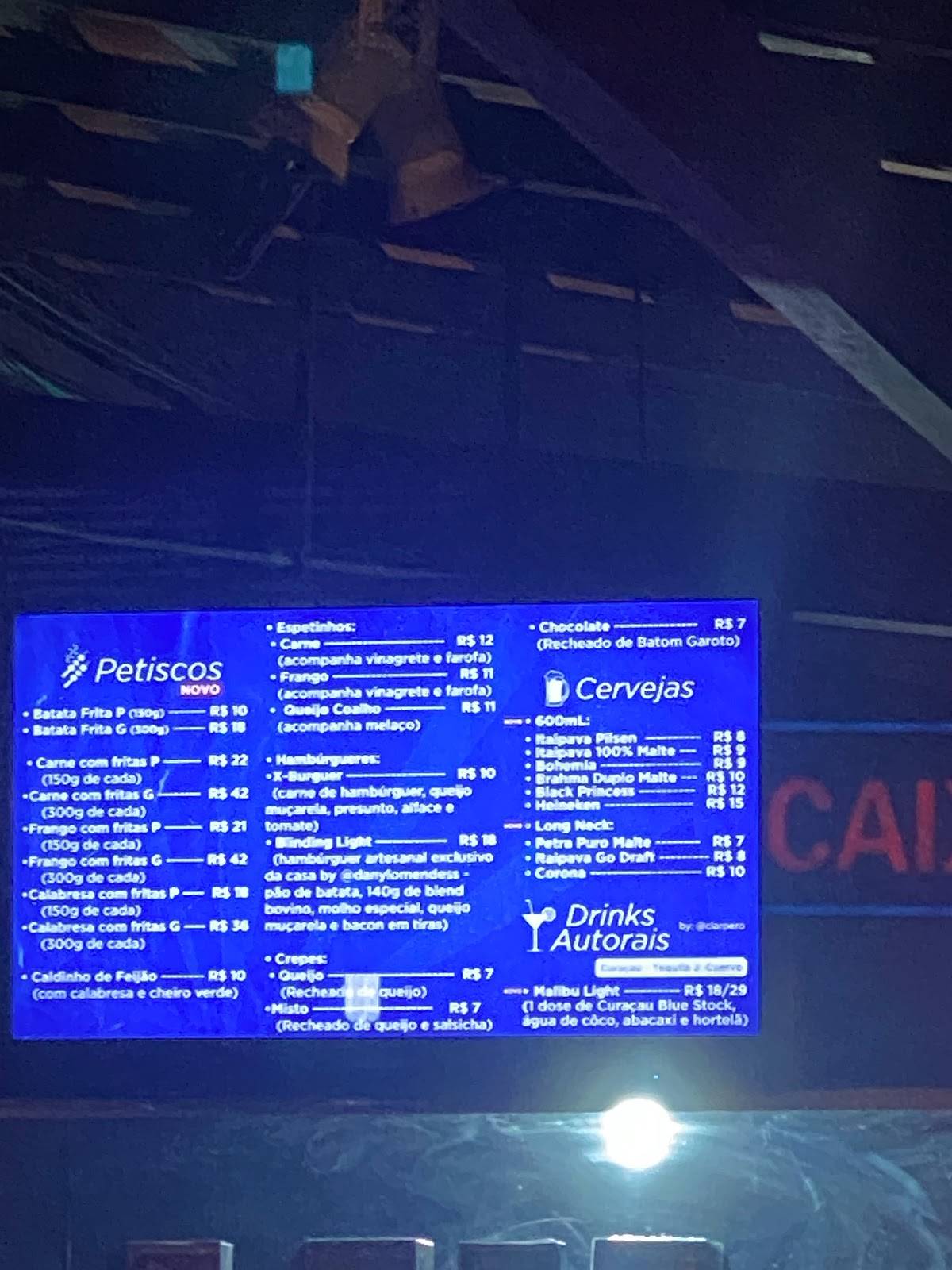 Menu at Lights Music & Bar, Teresina
