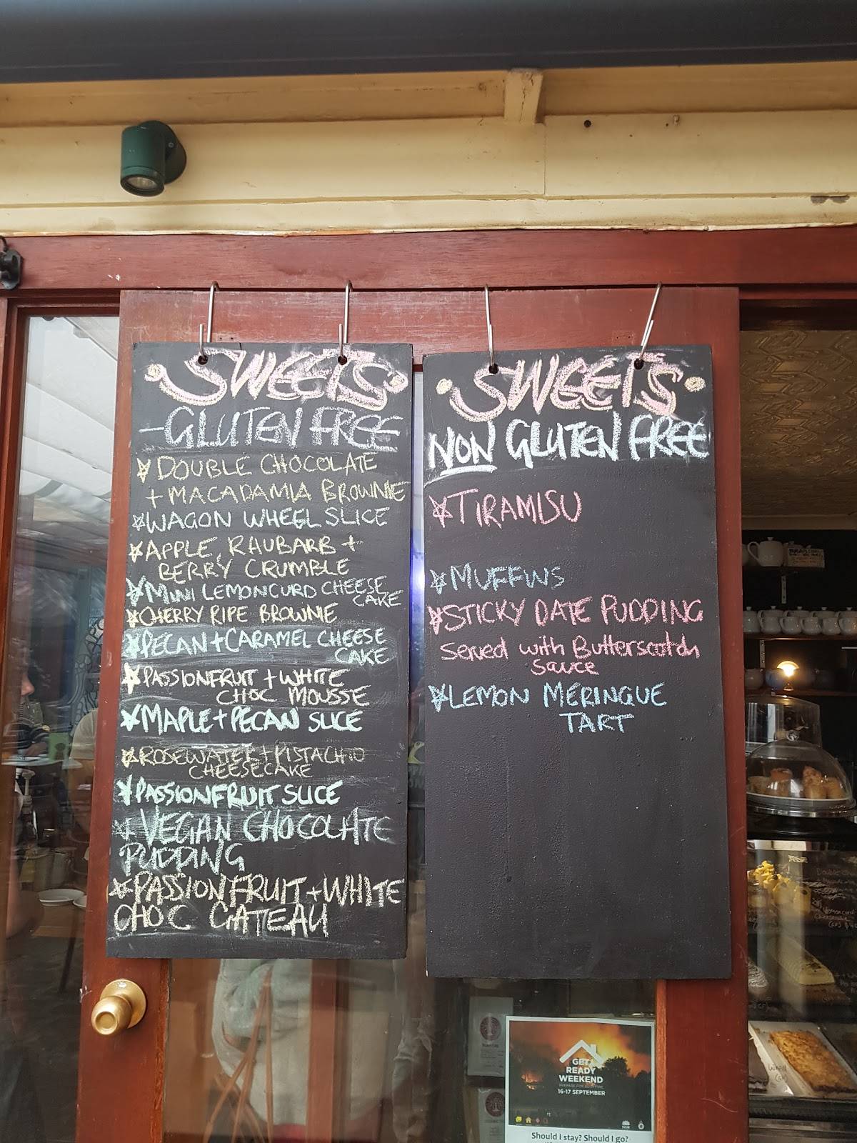 Menu at Lily's Pad Cafe, Leura