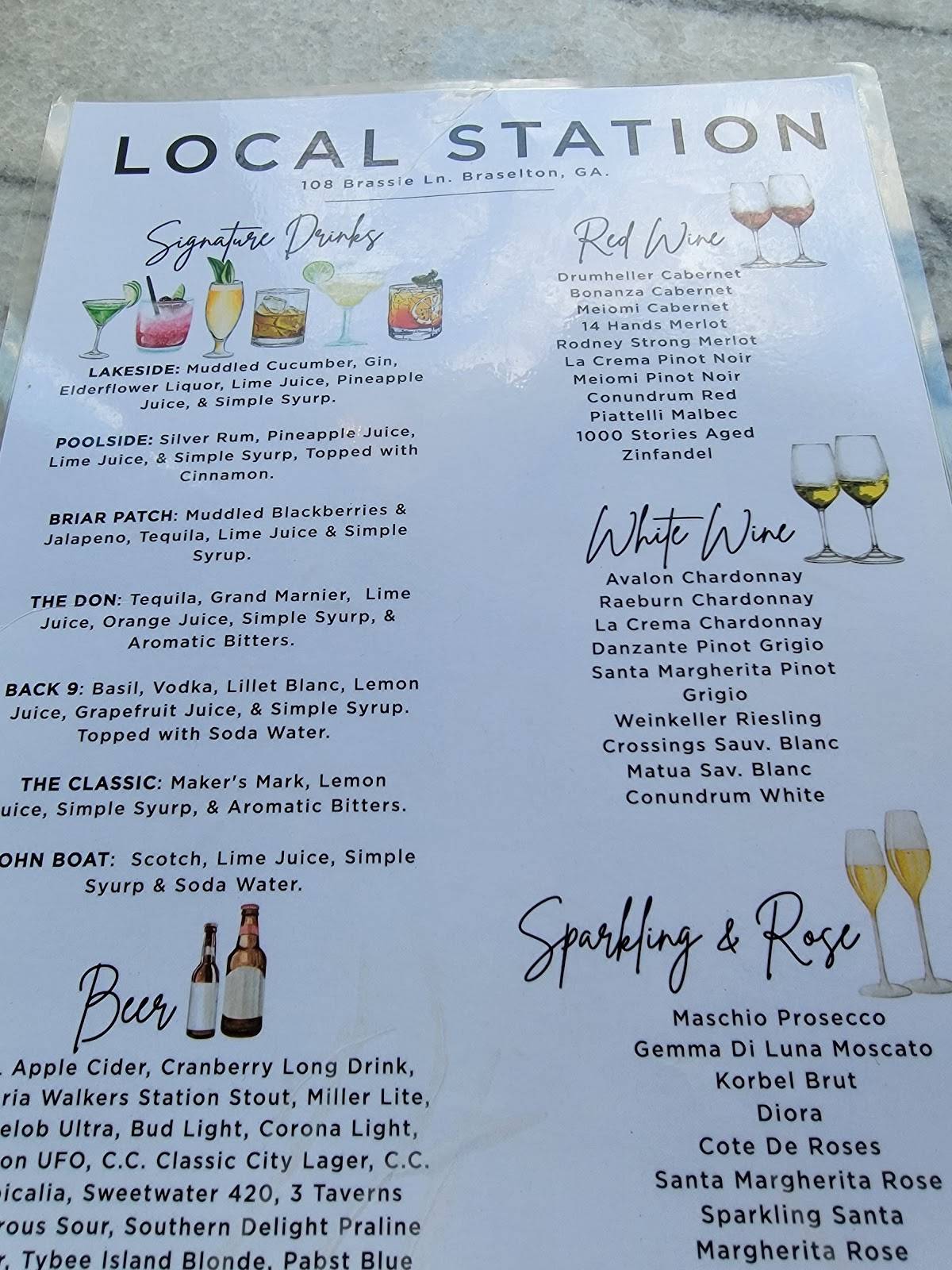 Menu at Local Station pub & bar, Braselton