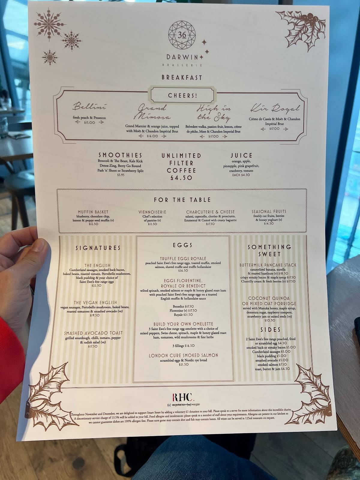 Menu at Darwin Brasserie pub & bar, London, Level 36