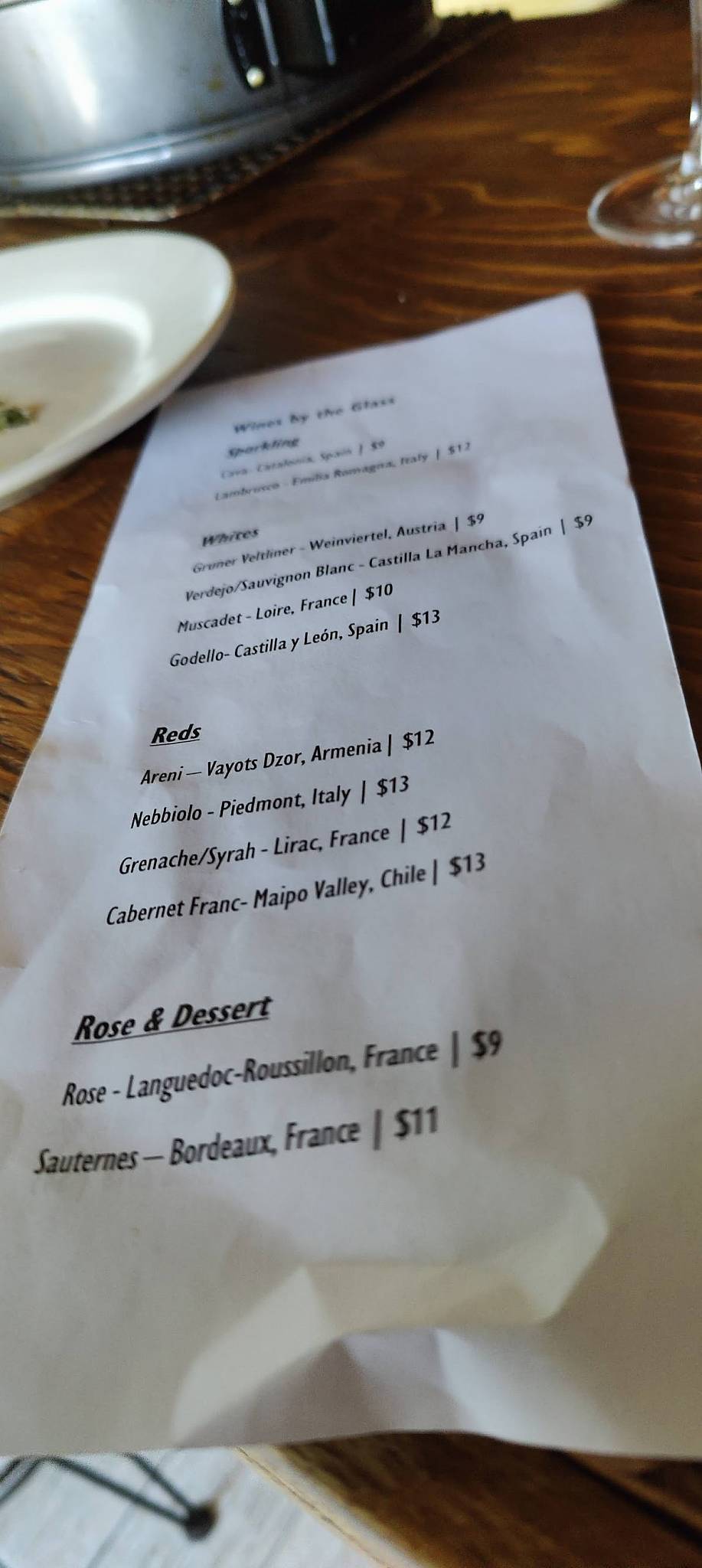 Menu at Lost And Found restaurant, Long Beach