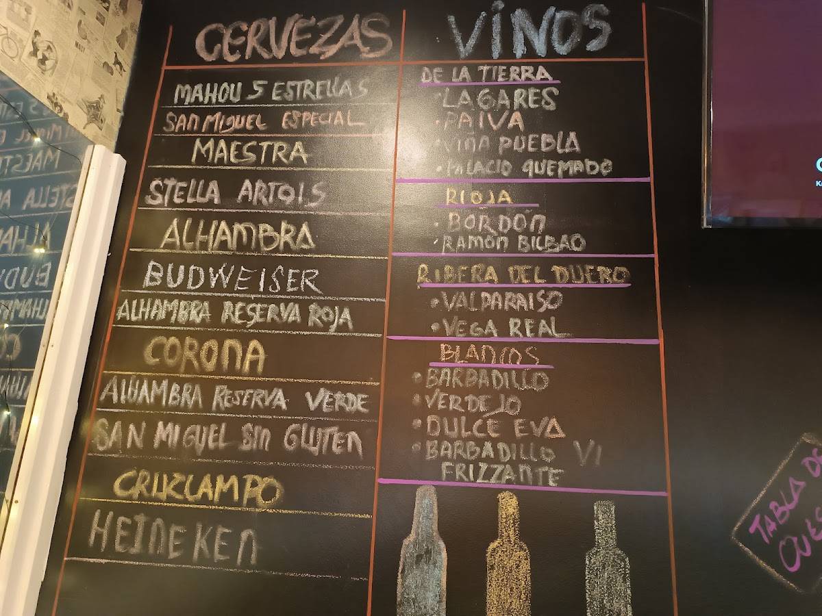 Carta de MAMA ROUS TAPAS BAR, Mérida