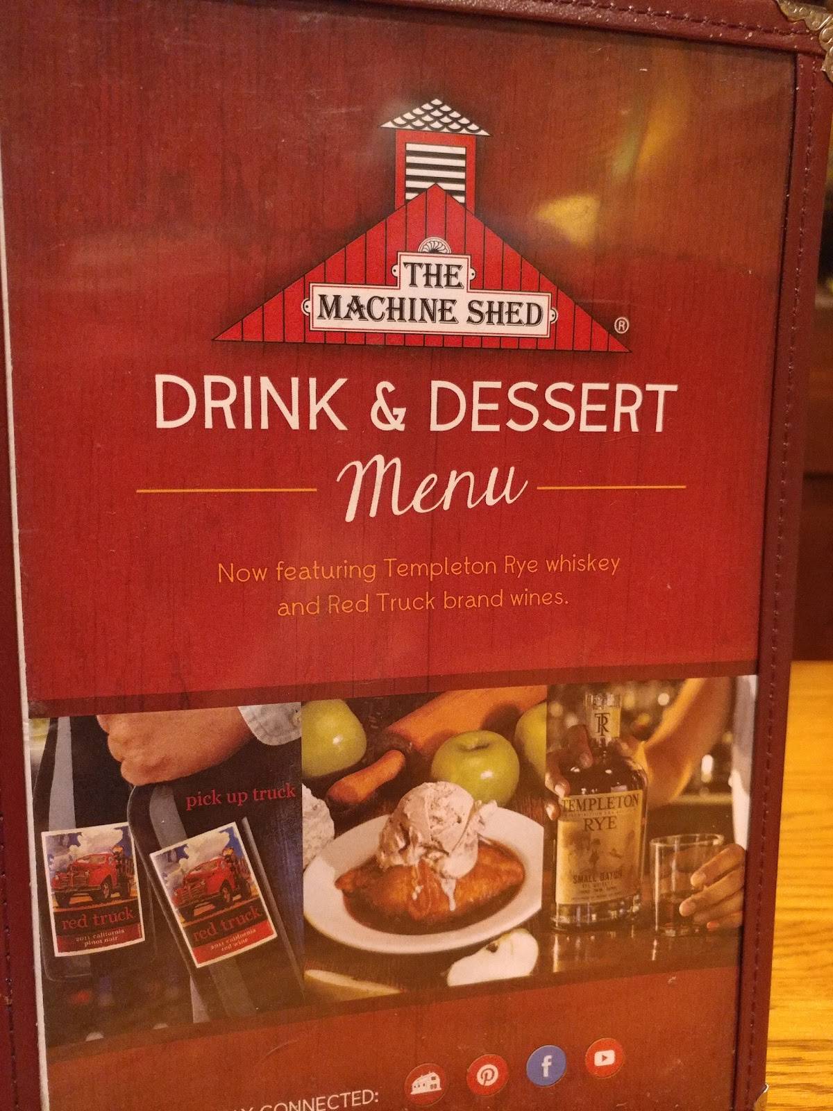 Menu at Machine Shed Restaurant, Rockford