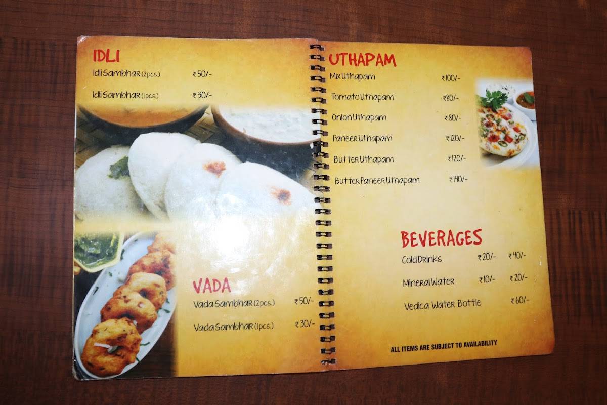Menu at Madrasi Dosa Hut, Dehradun, 7