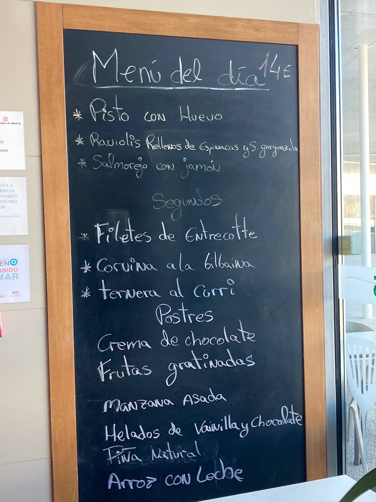 Carta del restaurante El Mirador del El Goloso, Madrid