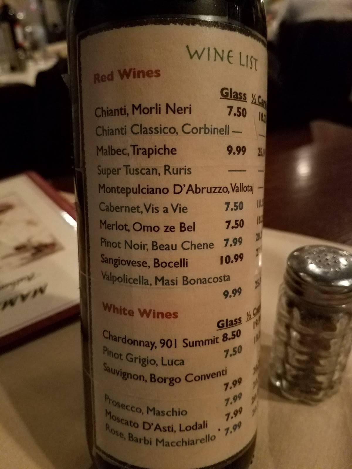Menu at Mama Cucina Italian Restaurant, Tuckahoe