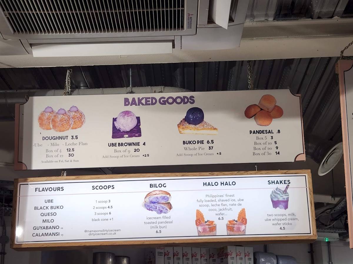 Menu at Mamasons Dirty Ice Cream (Chinatown London) desserts, London ...