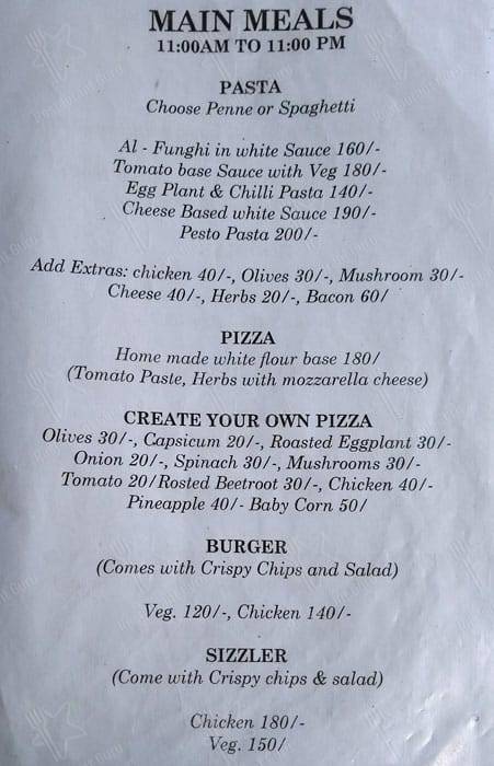 Menu at Rasta cafe manali, Vashist, Near Vashist Temple