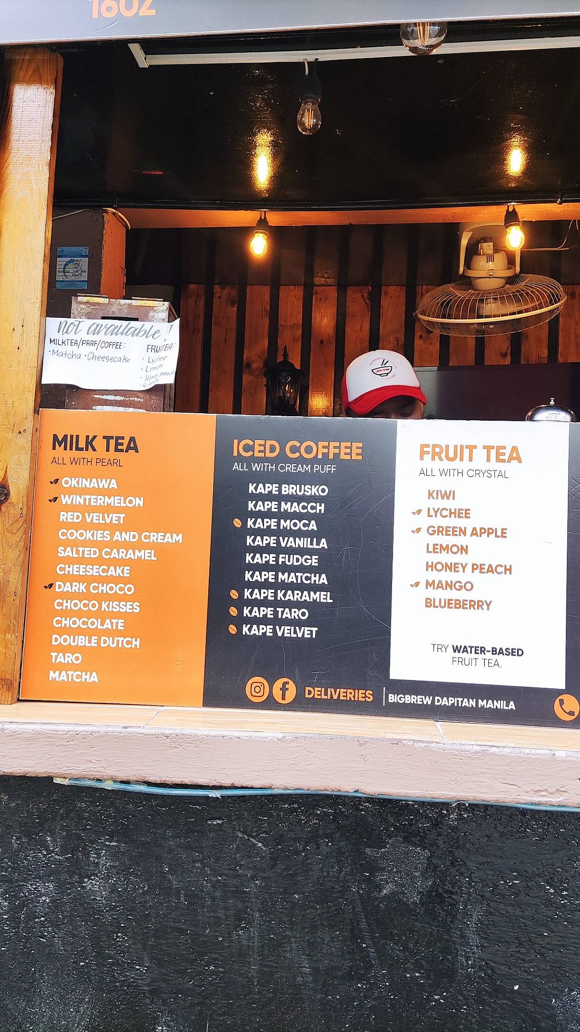 Menu at BigBrew Dapitan pub & bar, Manila