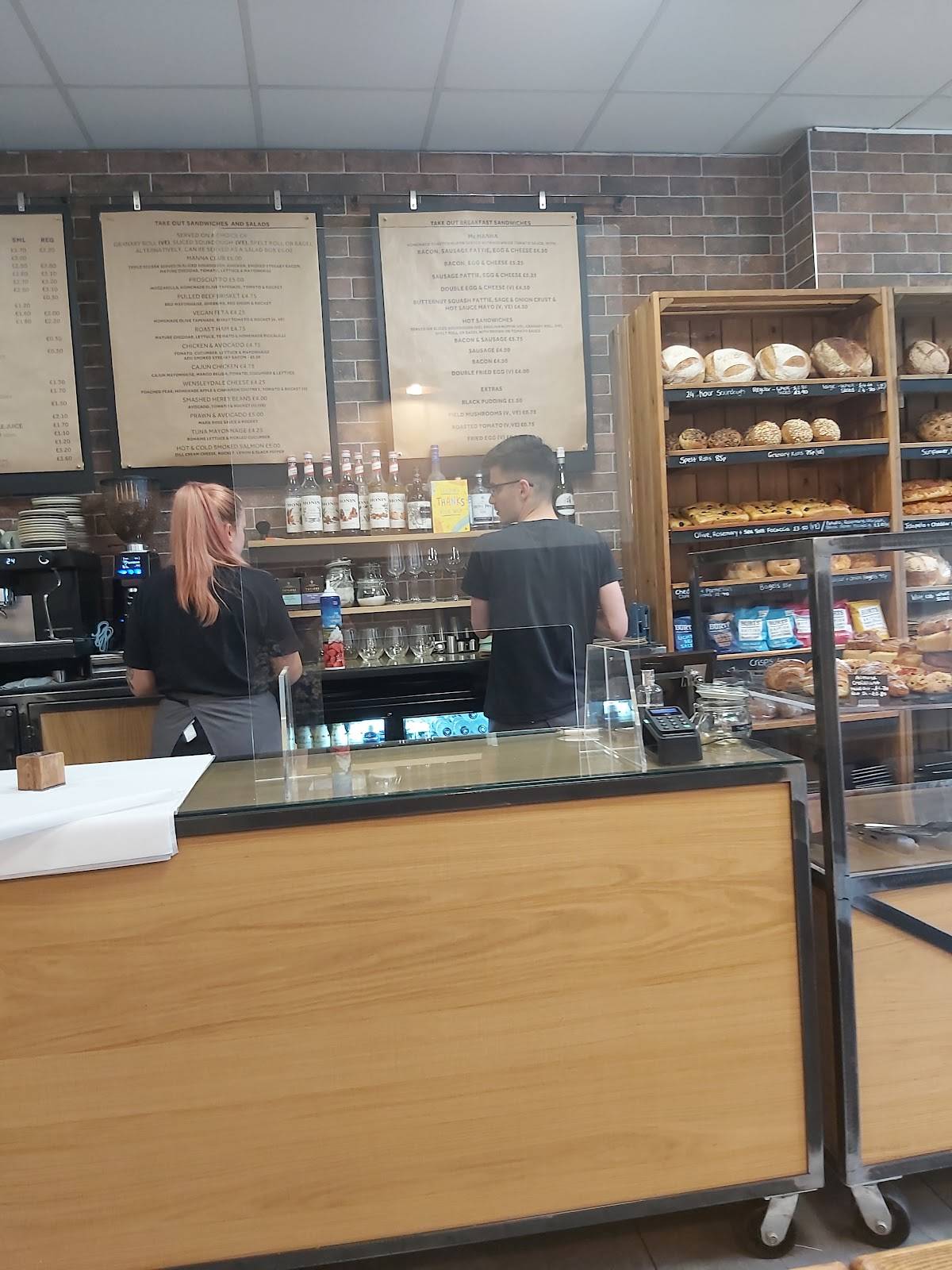 Menu at Manna Bakery, Harrogate
