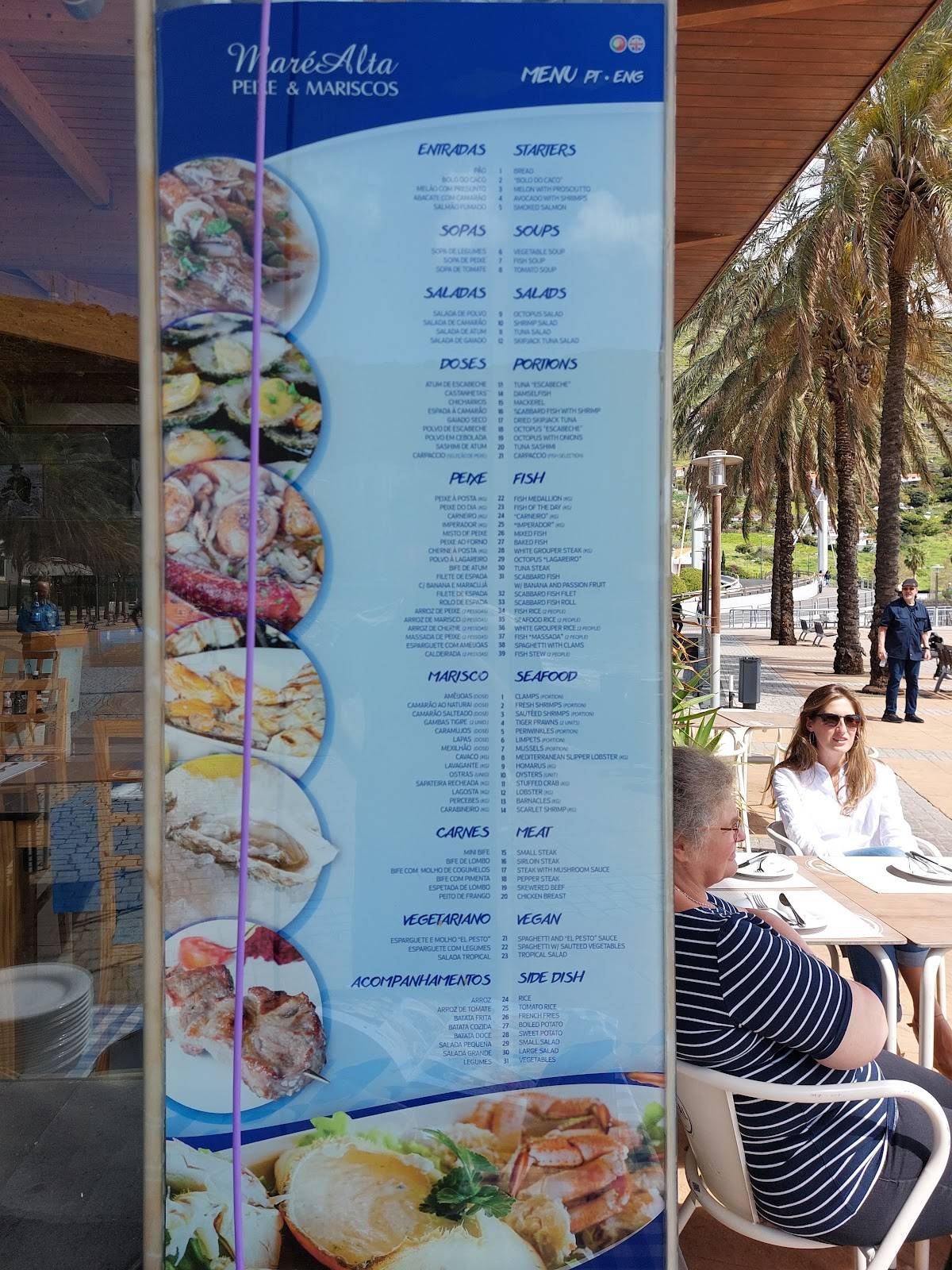 Menu at MaréAlta - Peixe & Mariscos restaurant, Machico