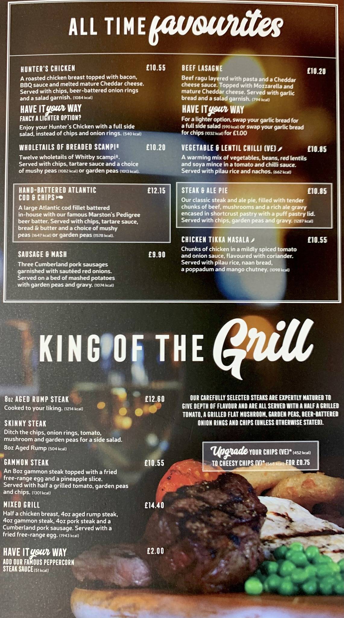 Menu at George & Dragon pub & bar, Stone, Meaford Road