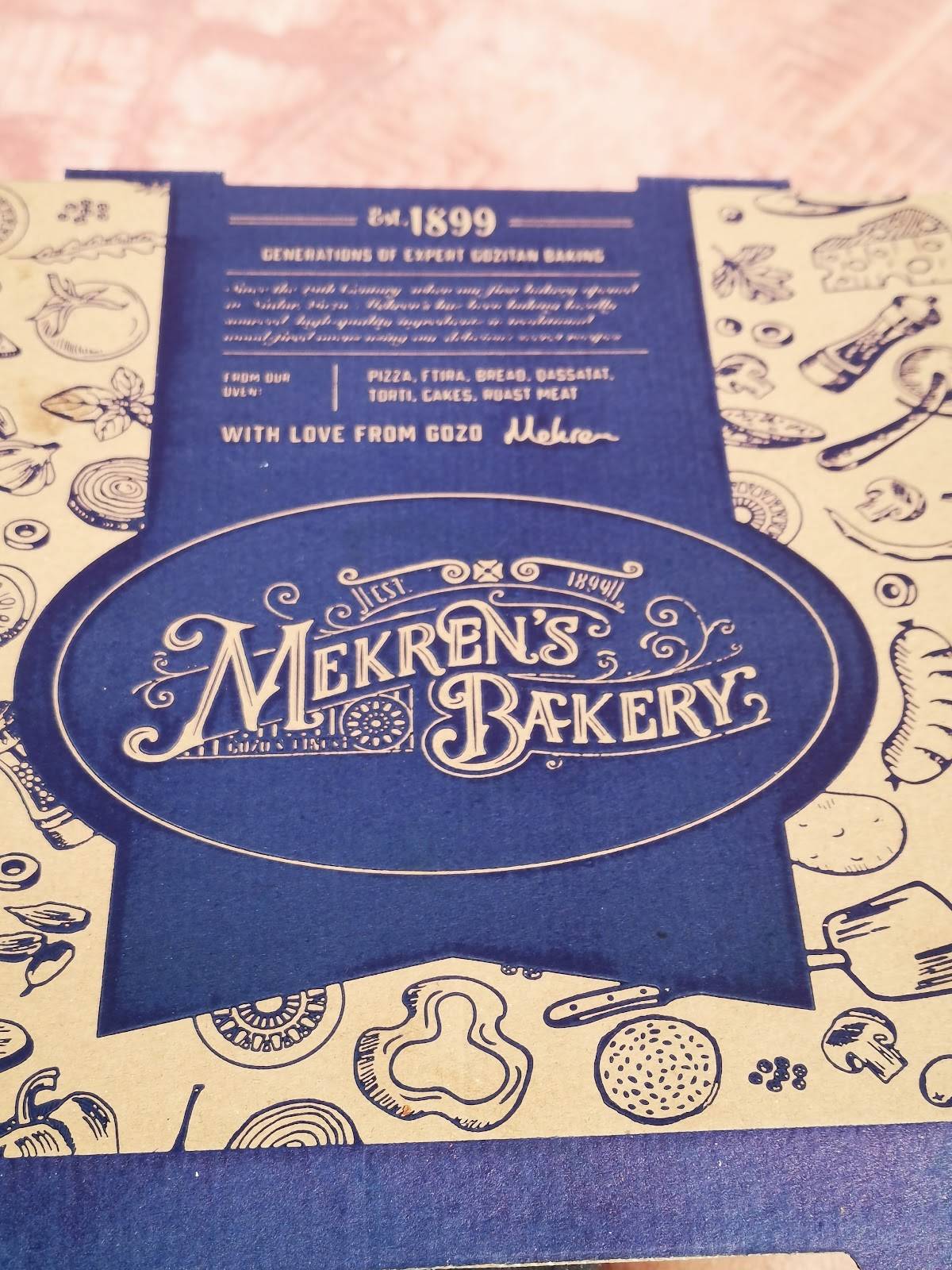 Menu at Mekren's Bakery, Nadur