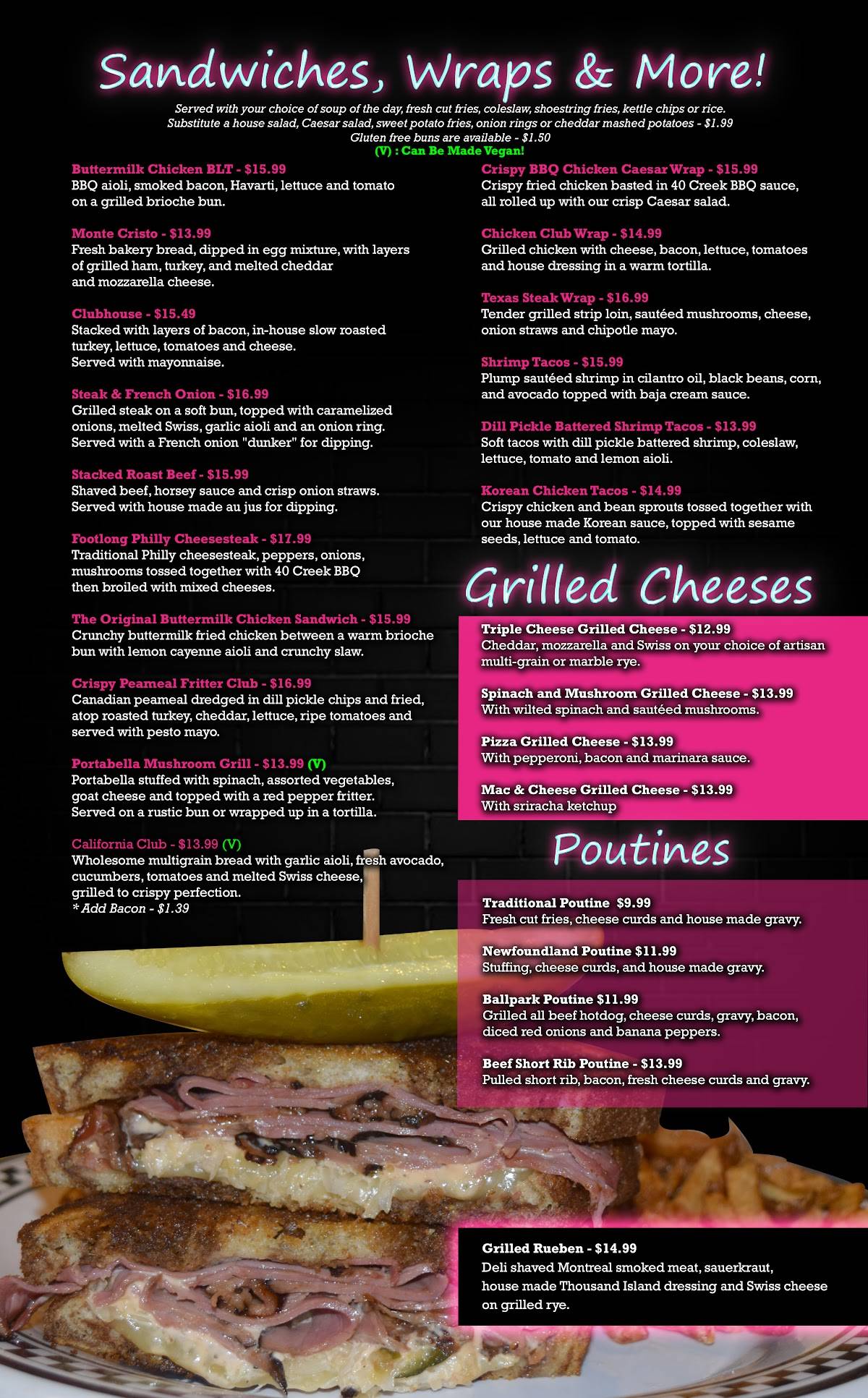Menu at Melanie Pringles Restaurant, Whitby