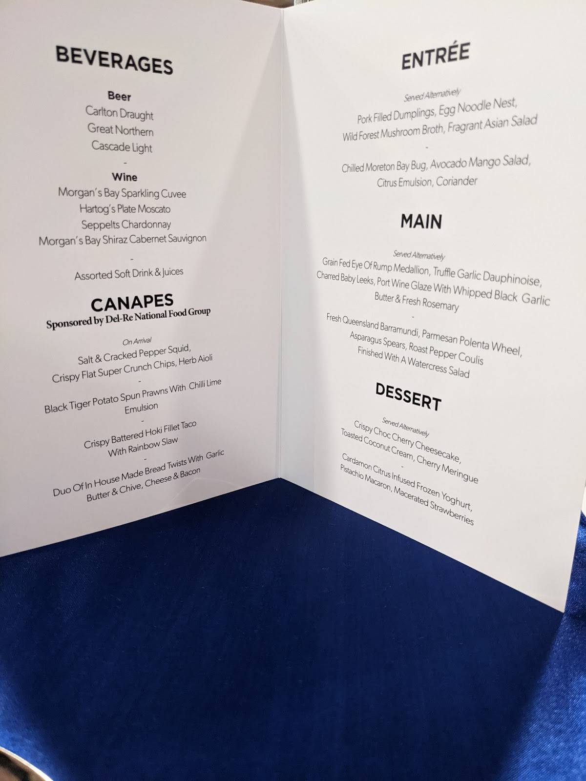 Menu at Melton Entertainment Park restaurant, Melton