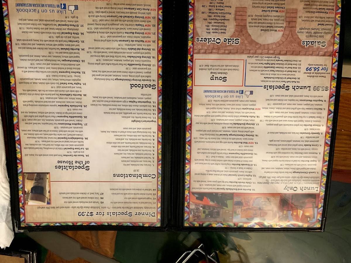 Menu at Mi-Tequila Mexican Restaurant, Findlay