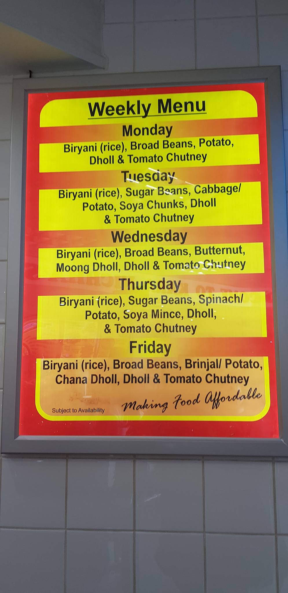 Menu at Kara Nichha's Midrand restaurant, Midrand