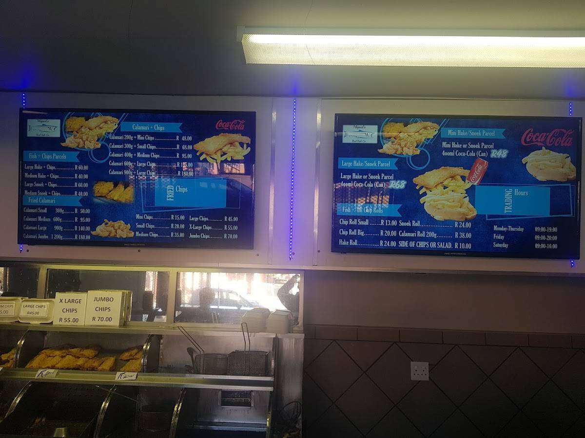 Menu at Miguel's Reel Fish Co. restaurant, Worcester