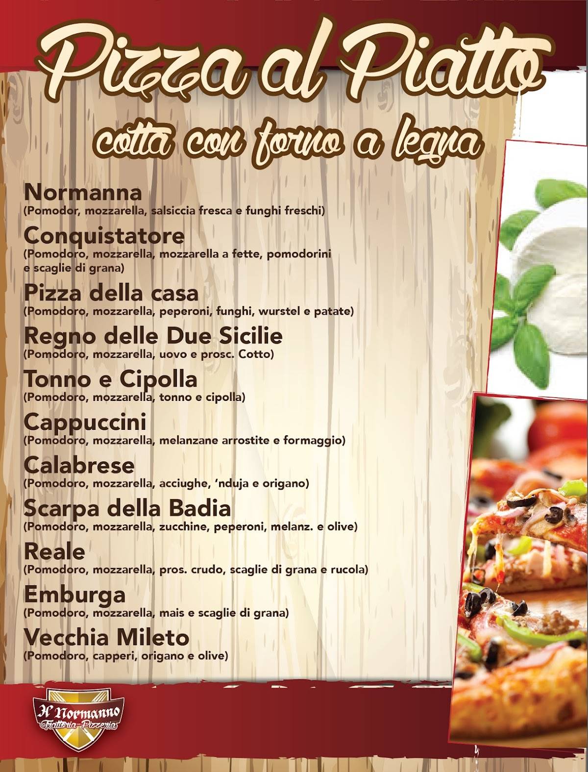 Menu da Il Normanno ristorante, Mileto