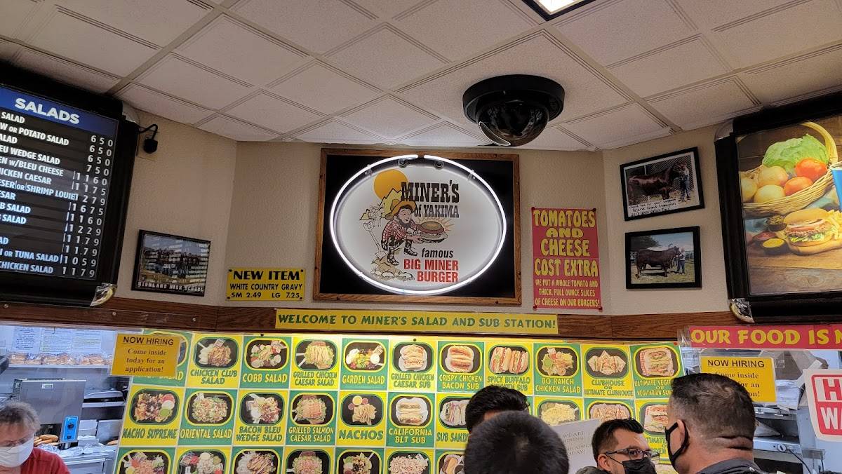Menu at Miner's Drive-In Restaurant, Yakima
