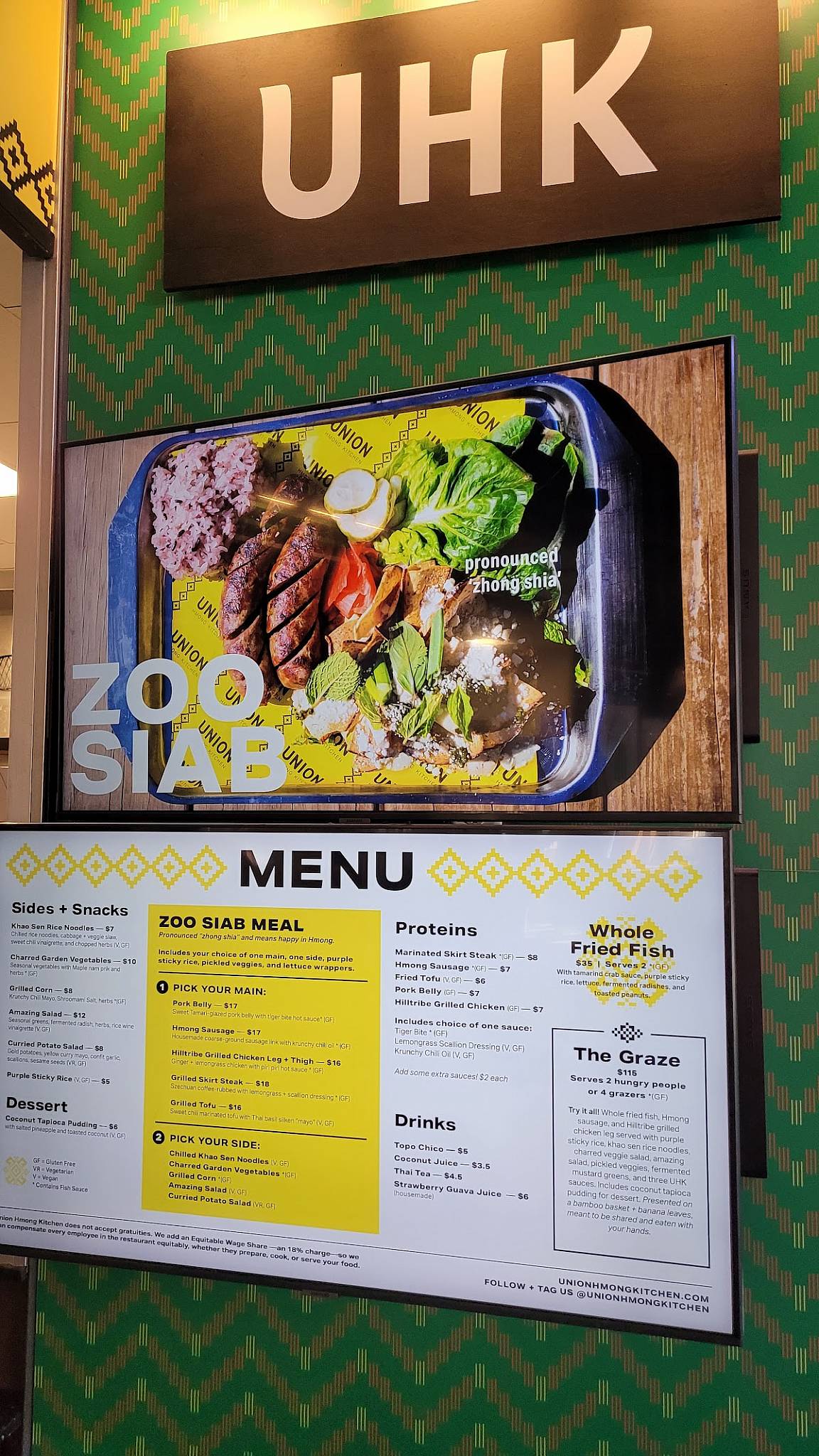 Menu at Union Hmong Kitchen - North Loop restaurant, Minneapolis, 520 N ...