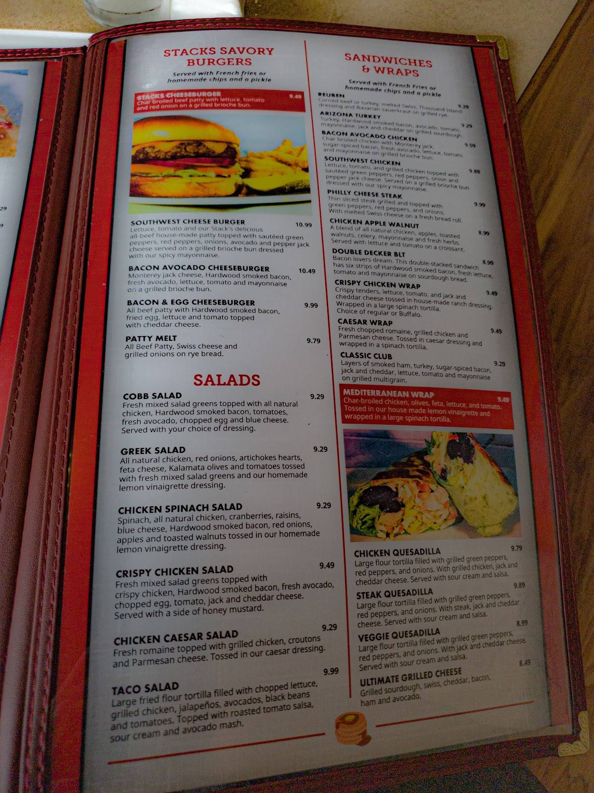 Menu at Mr. Stacks Tinley Park restaurant, Tinley Park