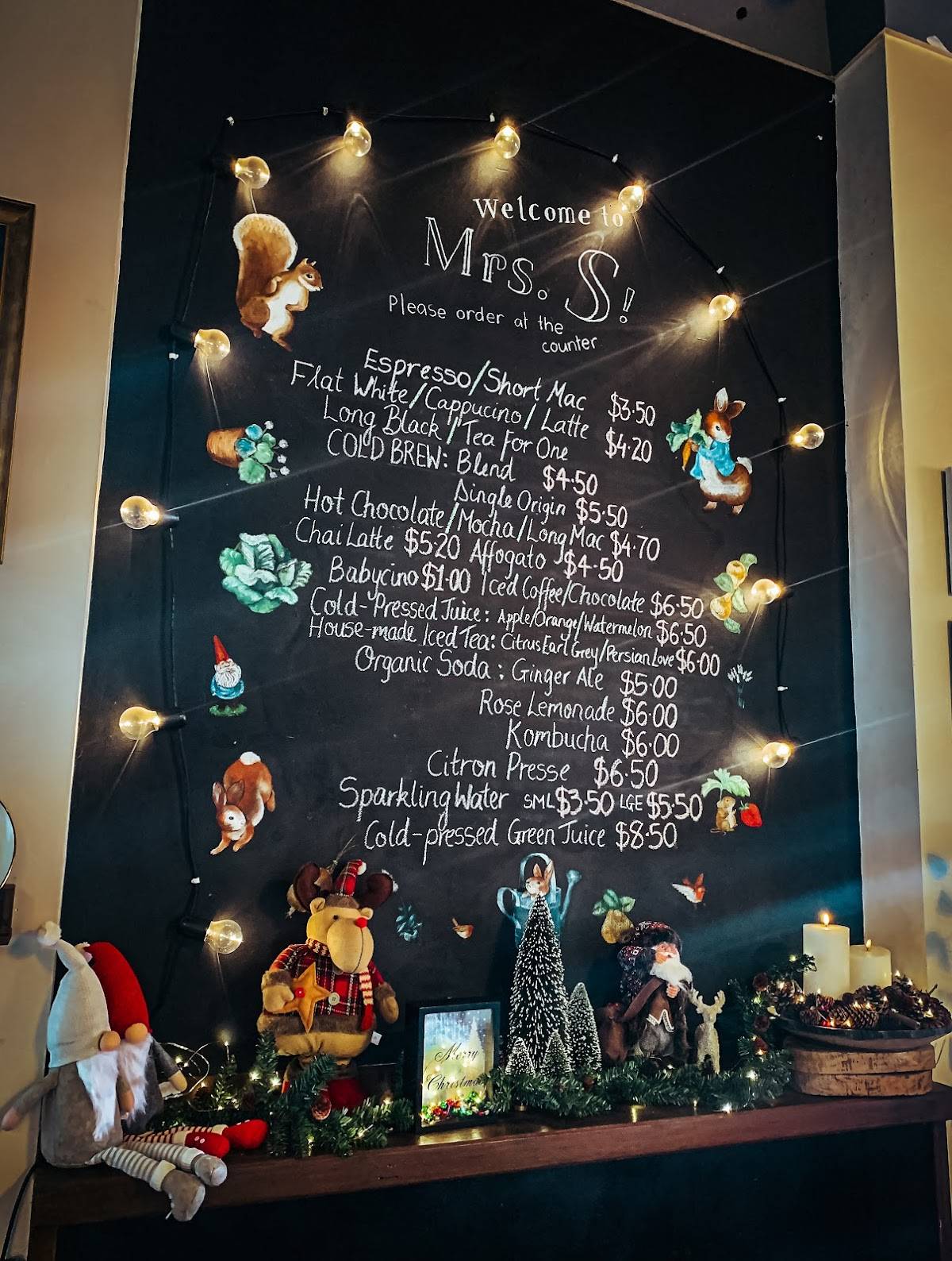 Menu at Mrs. S Café restaurant, Maylands, 178 Whatley Cres