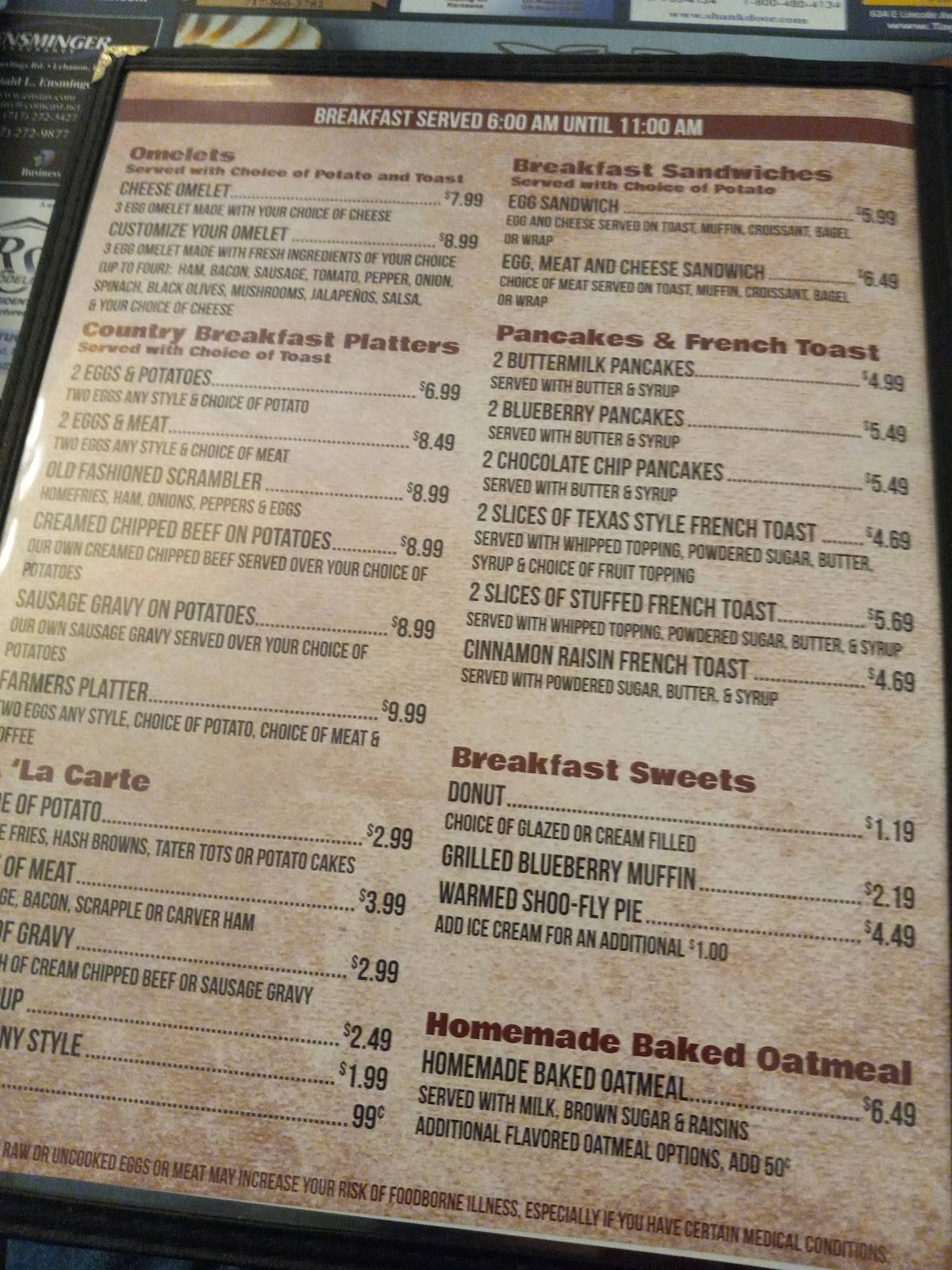 Menu at Dutch-Way Family Restaurant - Myerstown, Myerstown