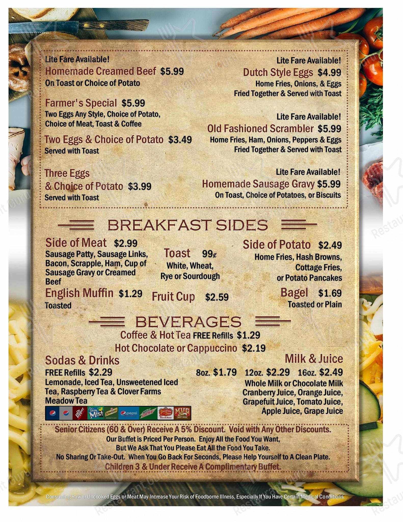 Menu at Dutch-Way Family Restaurant - Myerstown, Myerstown