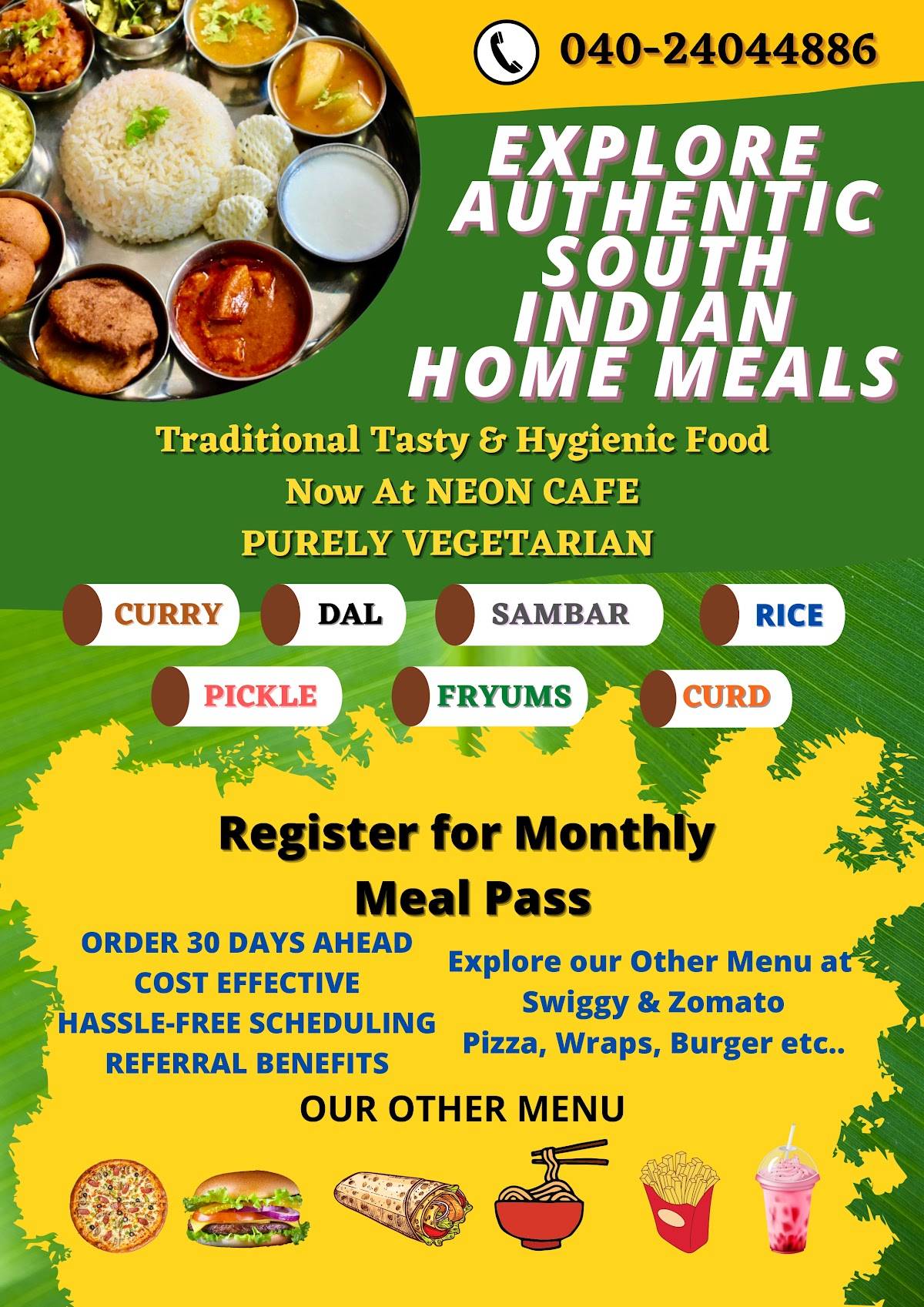 Menu at Neon Cafe, Hyderabad