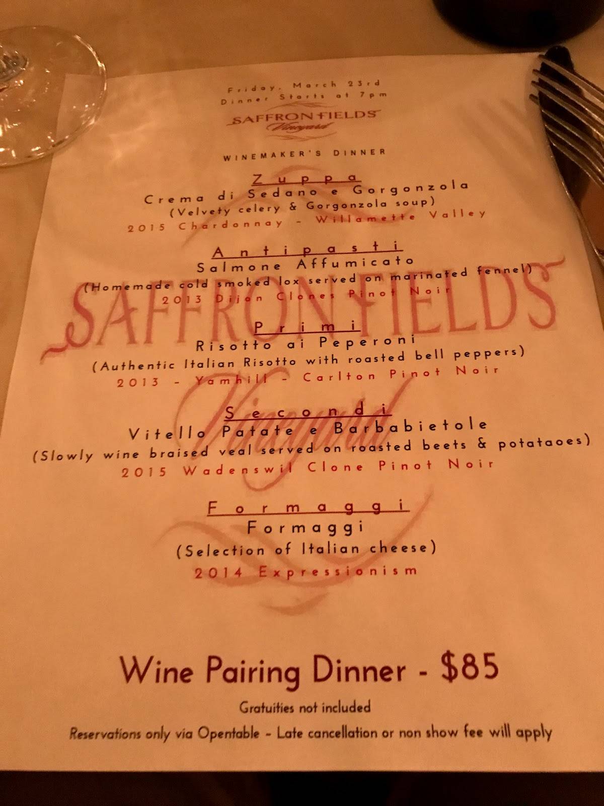 Menu at Rosmarino Osteria Italiana pizzeria, Newberg, 714 E 1st St