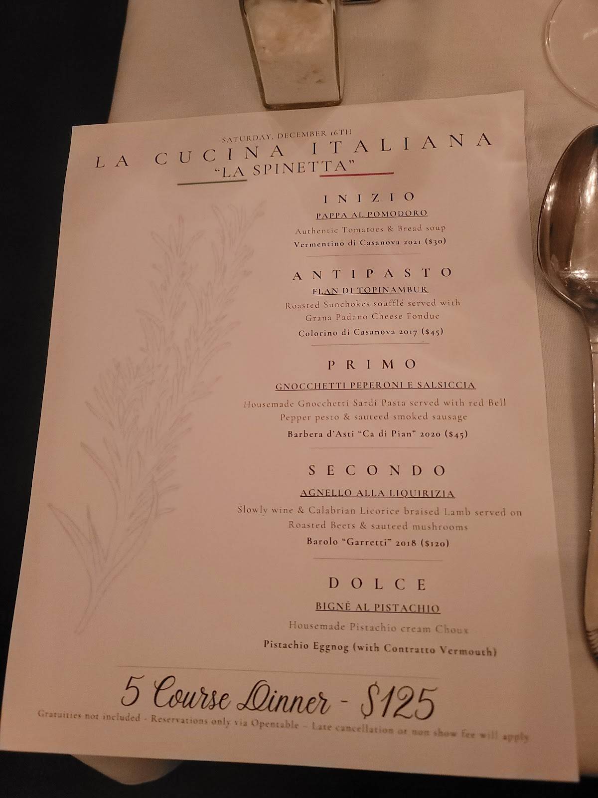 Menu at Rosmarino Osteria Italiana pizzeria, Newberg, 714 E 1st St