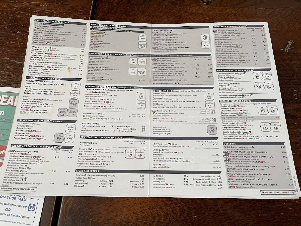 Menu at The Man in the Moon pub & bar, Newport