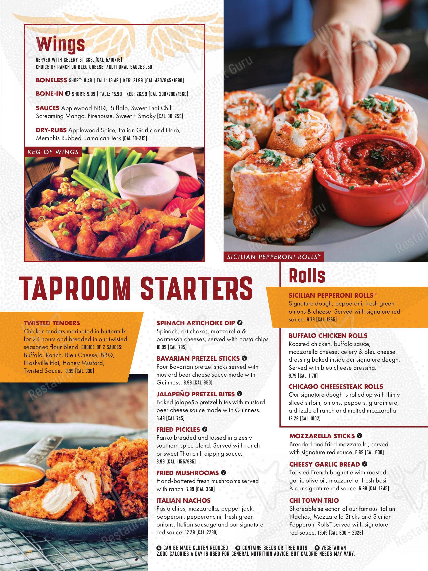 Menu at Old Chicago Pizza + Taproom pub & bar, Rapid City