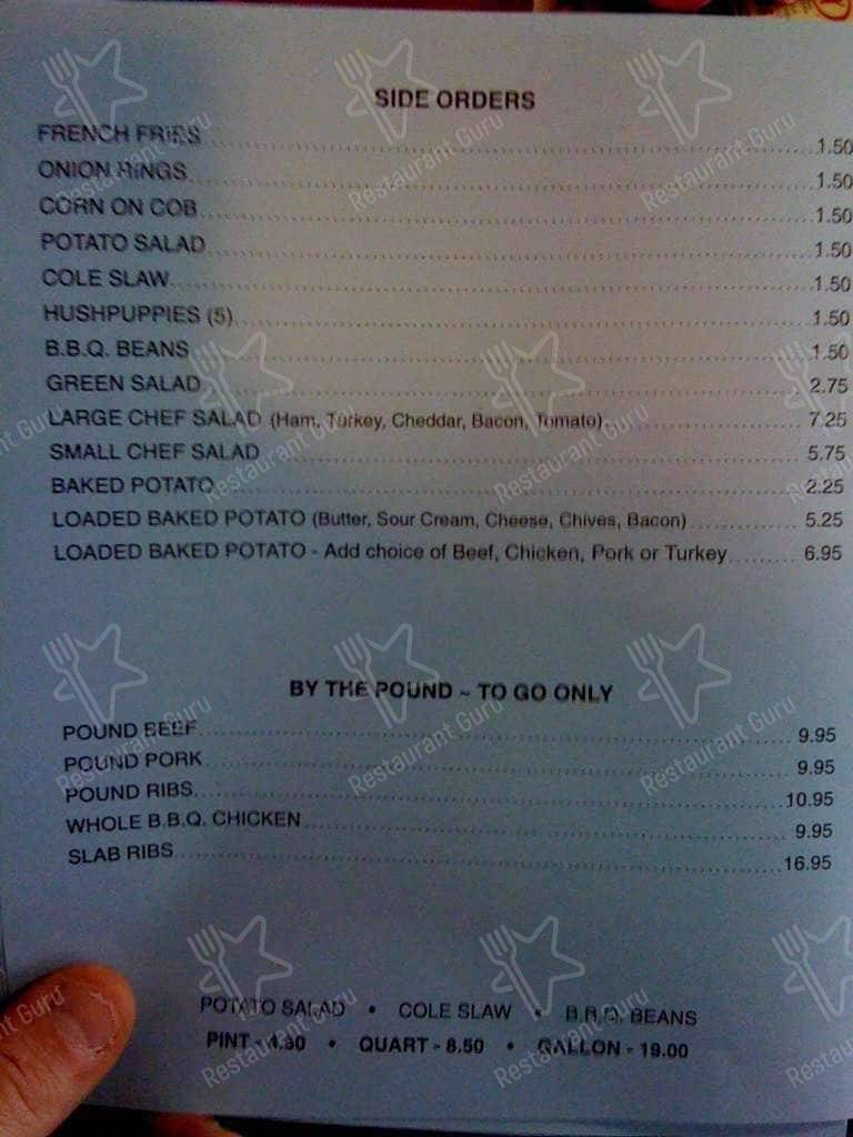 Menu at Original Ben's Jr. restaurant, Fairhope