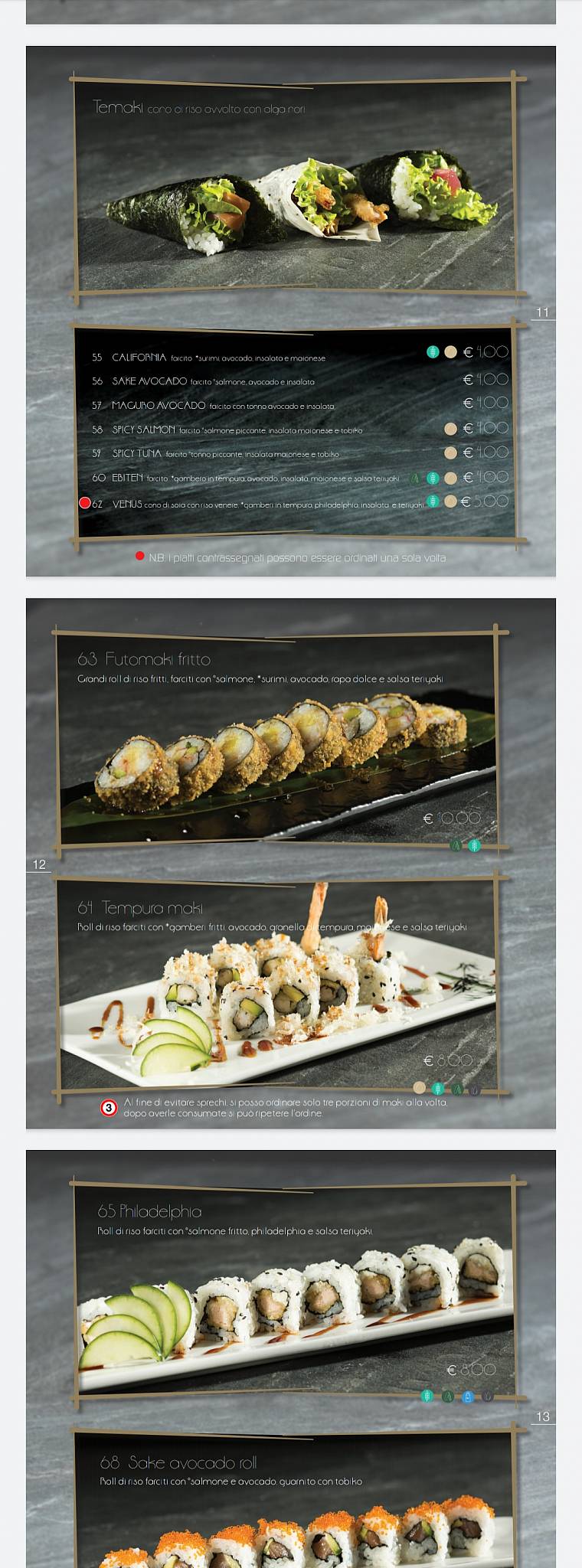 Menu da Osaka - Ristorante Fusion, Parma