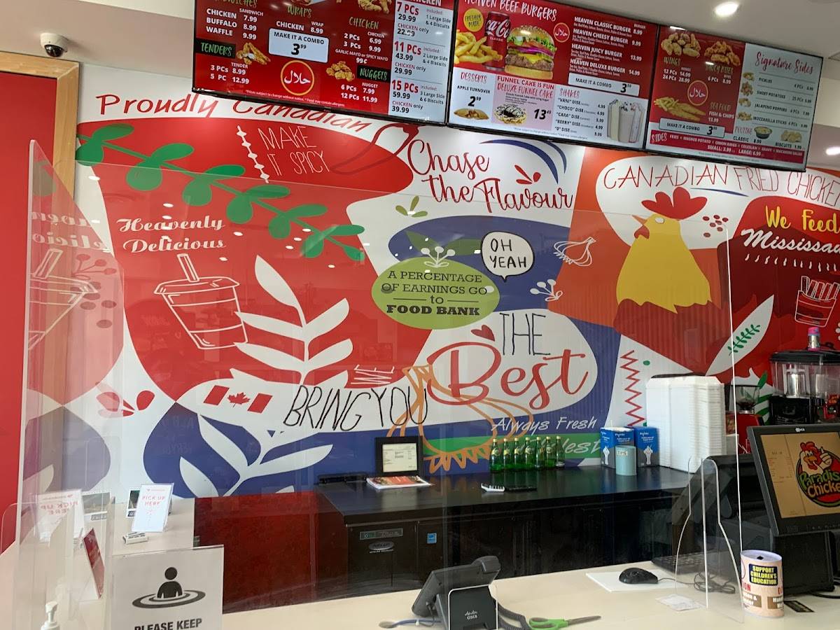Menu at Paradise Chicken restaurant, Mississauga, Tenth Line W Unit 4