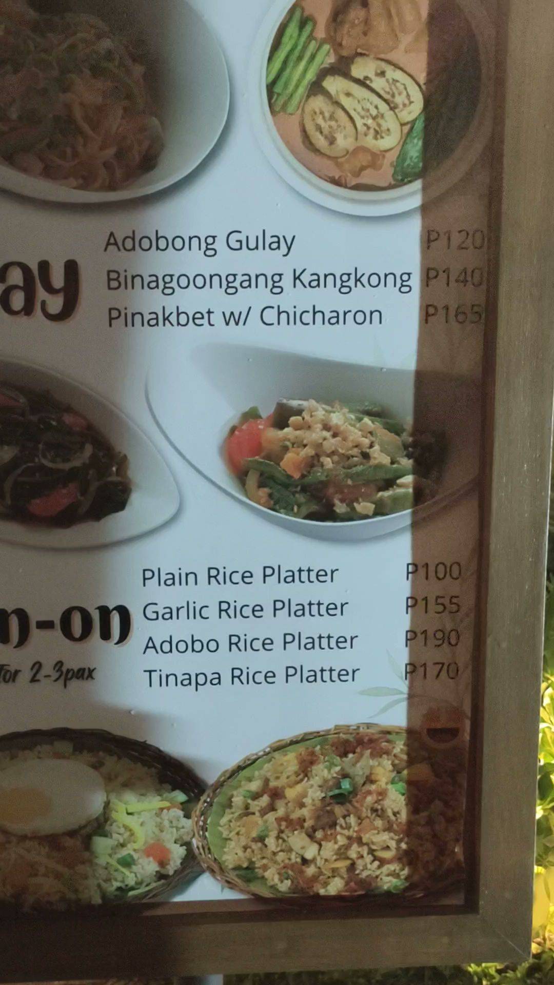 Menu at Parola Seaview Restaurant - Danao, Danao City