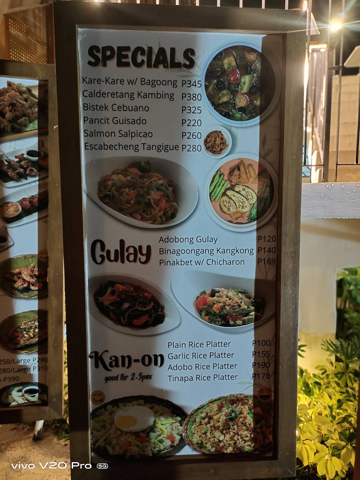 Menu at Parola Seaview Restaurant - Danao, Danao City