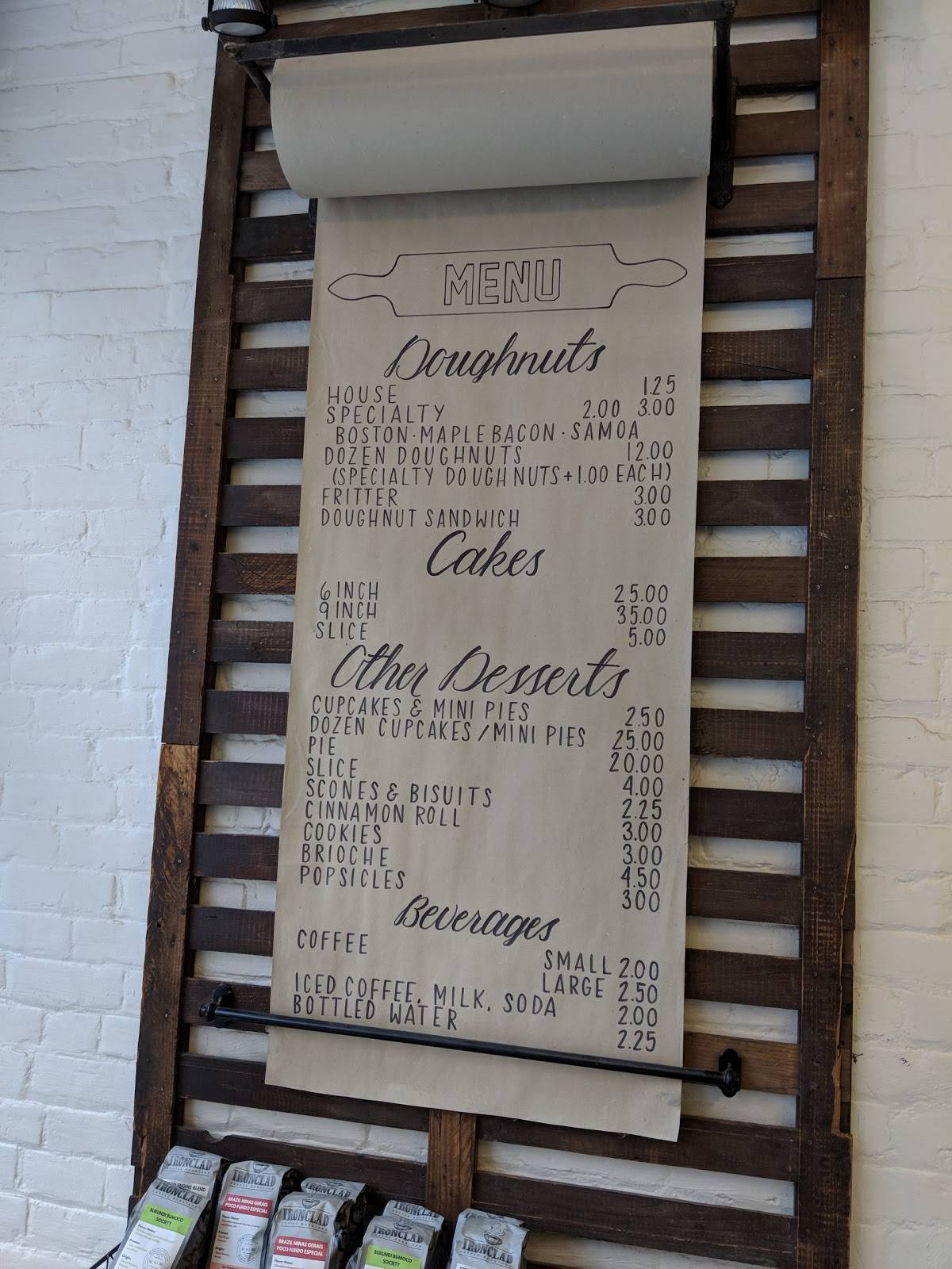Menu at Buttermilk Bake Shop restaurant, Petersburg