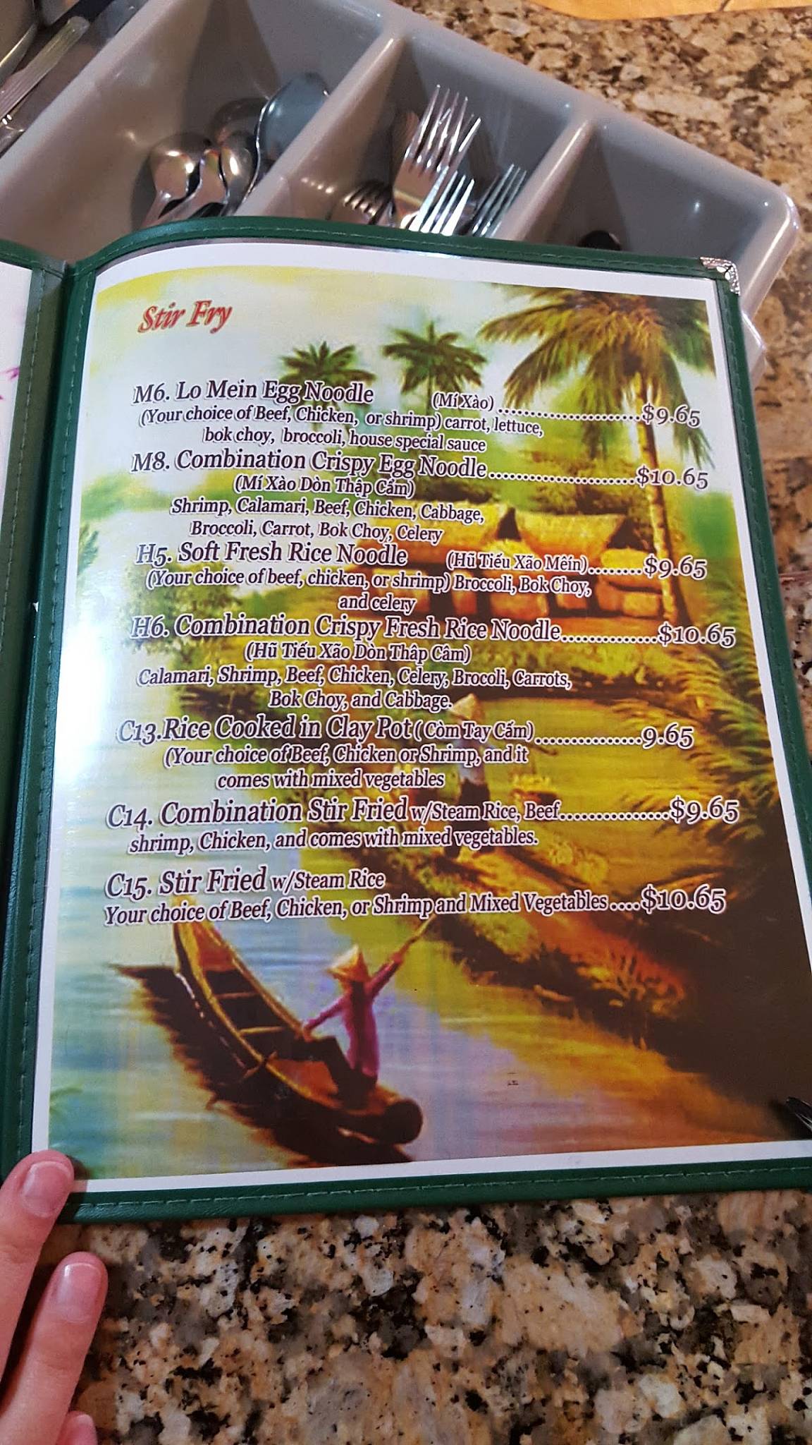 Menu at Pho A Dong Restaurant, Las Cruces