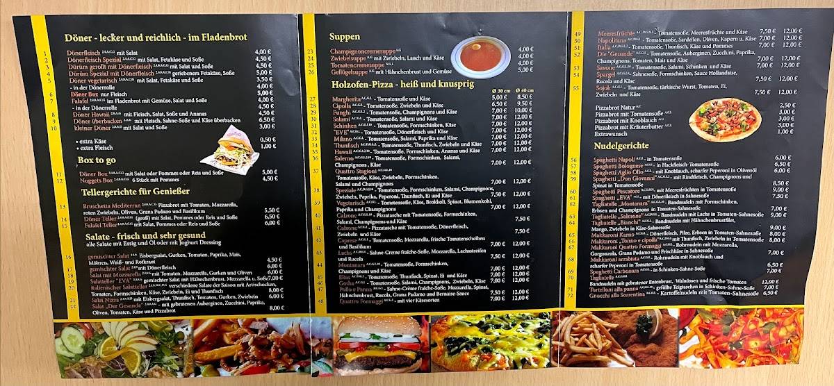 Speisekarte von Grill-Haus Eva pizza, Gotha