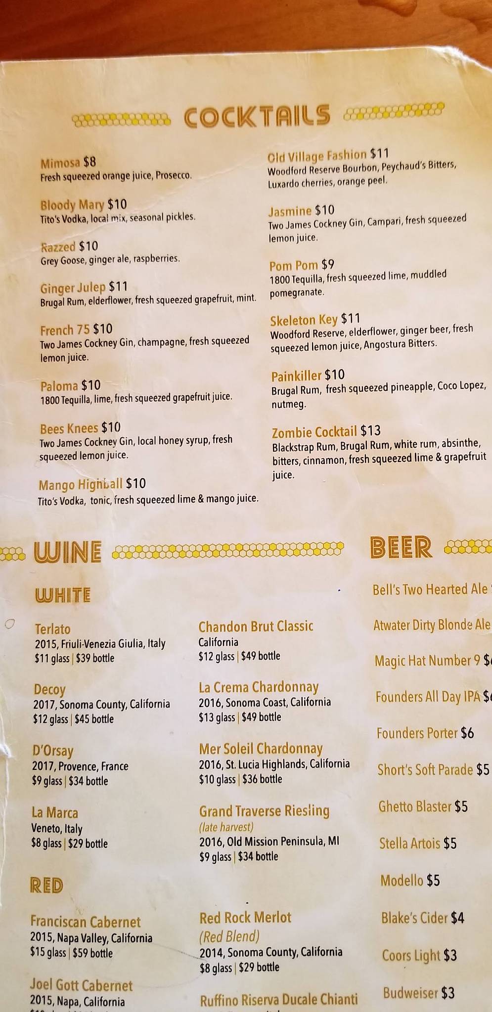 Menu at Red Ryder pizzeria, Plymouth