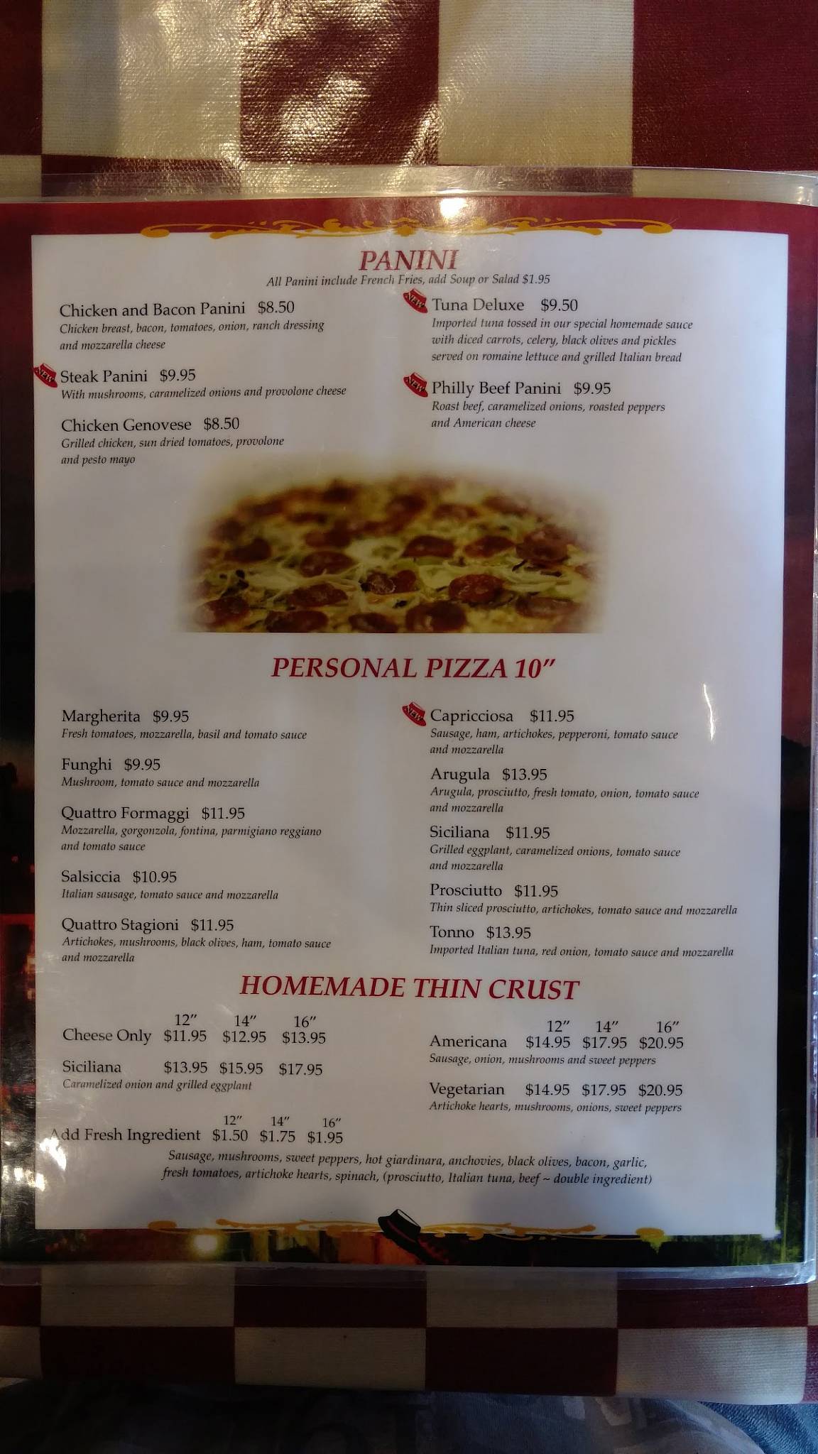 Menu at DiMaggio Cafe Restaurant & Pizza, Harwood Heights