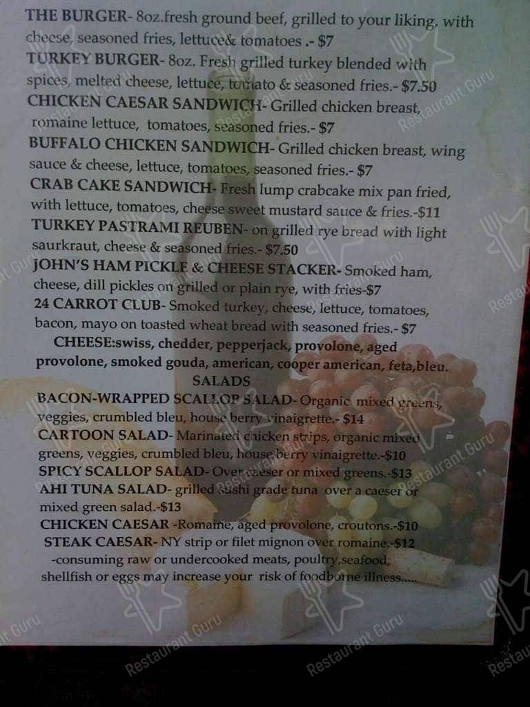 Menu at Elmer Sudds pub & bar, Wilkes-Barre Township