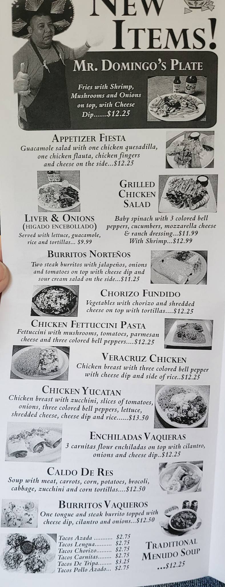 Menu at Fiesta Charra Mexican Restaurant, Lucedale